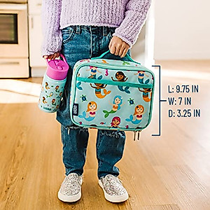 Wildkin Kids Insulated Lunch Box Bag for Boys & Girls, Reusable Kids Lunch Box is Perfect for Early Elementary Daycare School Travel, Ideal for Hot or Cold Snacks & Bento Boxes (Mermaids)