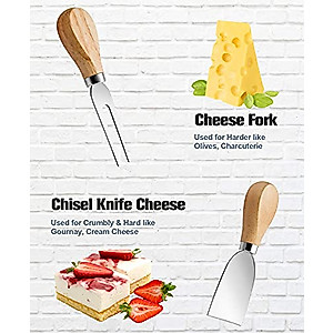 4PCS Cheese Knife Set, Besot Premium Stainless Steel Cheese Slices and Cutter Collection with Handle（Gift-ready) …