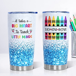 Teacher Appreciation Gifts for Women, Best Teacher Christmas Gifts, Stainless Steel Unique Funny Thank You/Retirement/Christmas/Birthday Baskets Gifts for Teachers