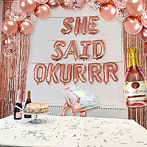 JeVenis 24 PCS She Said OKURRR Balloons She Said OKURRR Bachelorette Party Decor She Said Yes Balloons Engagement Wedding Decorations She Said Yes Decorations