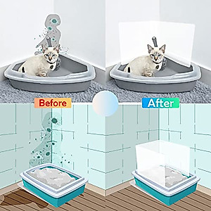 3 Pcs Cat Litter Box Pee Shields, Easy Clean Anti-Splashing Flexible Litter Pan Pee Shields for Open Top Litter Pan - Litter Box Not Included