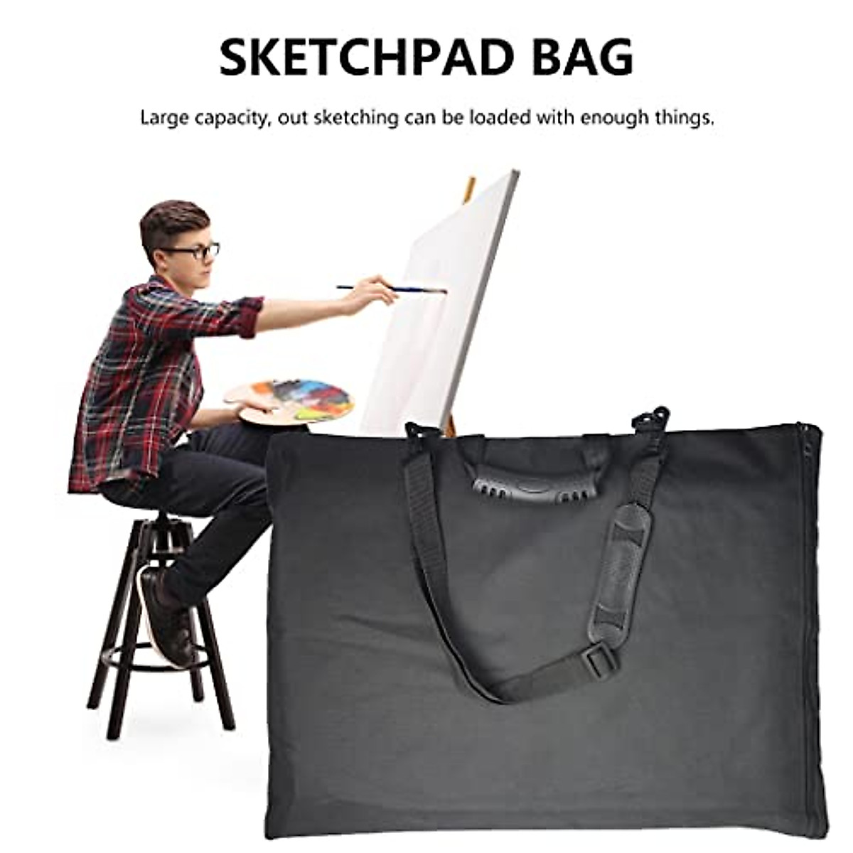 LUKEO Art Portfolio Tote Bag Waterproof Artist Carrying Case Poster Board Storage Drawing Supplies