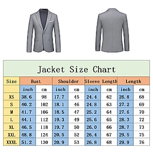 Men's Casual Slim Fit Suit Blazer Jacket One Button Lightweight Sport Coats Formal Dress Daily Business Suit Jacket Black