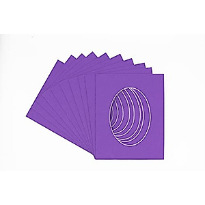 CountryArtHouse Purple Acid Free 20x24 Oval Picture Frame Mat with White Core Bevel Cut for 16x22 Pictures - Fits 20x24 Frame - Pack of 25 Matboards
