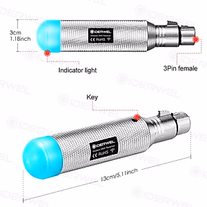 GIDERWEL 2pcs DMX512 DMX Dfi DJ 2.4G Wireless Receiver Transmitter 1 Rechargeable Built-in Battery Receiver and 1 Transmitter Lighting Controller for Stage Light Party Light