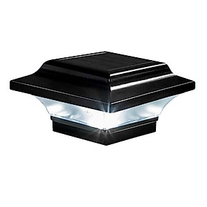 Classy Caps SL082B Imperial Outdoor Post Light- Fits 2" x 2", 2.25" x 2.25", 2.5" x 2.5" Posts, Black Powder Coated Aluminum