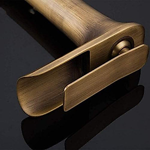 WOOWSHINE Kitchen Taps Basin Faucet Bath Waterfall Shower Sink Bathroom Faucets Taps Deck Mounted Brass Deck Mounted Bathroom Faucets,Sink Faucet, ki-635