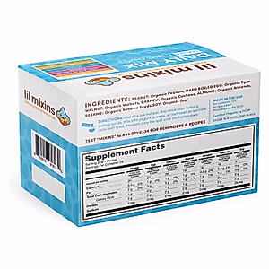 Lil Mixins Early Allergen Introduction Mix-ins, Daily Mix | Peanut, Egg, Cashew, Walnut, Almond, Soy, Sesame Mix-Ins for Ages 4-12 Mo. Old, 1 Month Supply