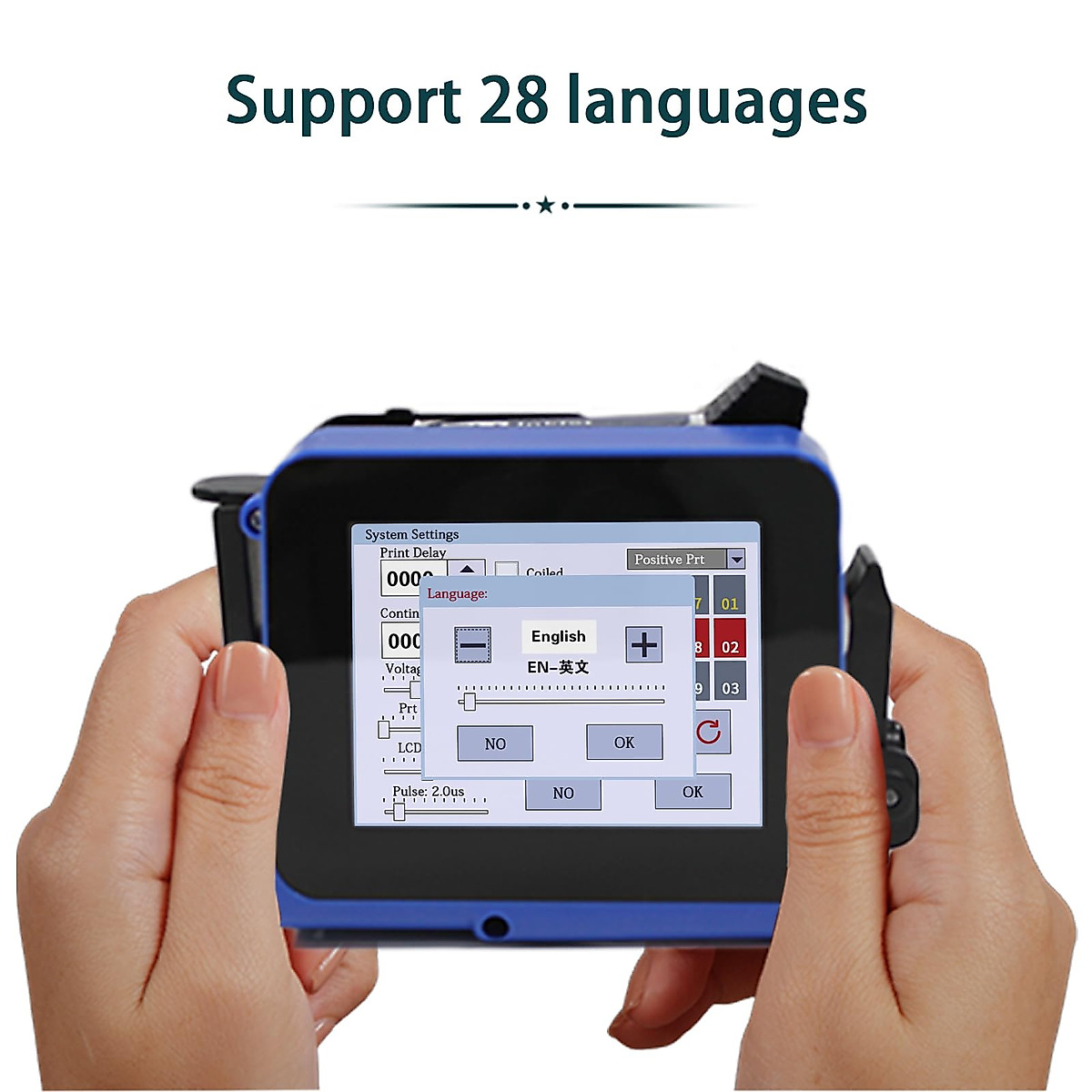 Phezer Mini Handheld Inkjet Printer PC11 for All Materials, with Touch Screen and Quick-Drying Ink Cartridge, Portable Pocket Marking Device for Label/Date/Barcode/Logo/Qrcode/Batch Number/Image
