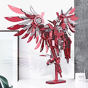 Piececool 3D Metal Puzzles for Adults, Thundering Wings Figure Mecha Model Kits Steel Metal 3D Model Building Blocks, Brain Teaser DIY Learning Toys for Teens Man Woman, 215 Pcs