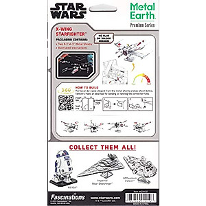 Fascinations Metal Earth Premium Series Star Wars X-Wing Starfighter in Color 3D Metal Model Kit
