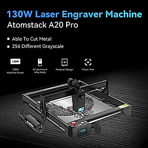 Atomstack A20 pro Laser Cutter and Engraver Machine by UESUIKA, 130w Diode Laser Engraving Machine, 20W Optical Power, Easy Assembly, Eye Protection Fixed Focus Compressed Spot