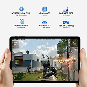 DOOGEE T30 PRO Tablet,11''2.5K Android Tablet, 15GB+256GB Android 13 Tablets, Octa-Core Gaming Tablet, 8580mAh,Hi-Res Quad Speakers, 20MP Camera, TÜV Low Bluelight, Split Screen Green