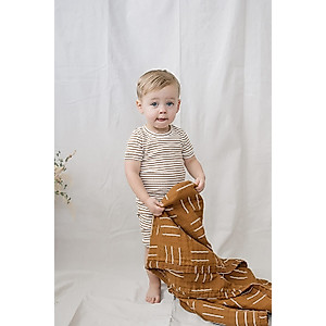 Mebie Baby Muslin Quilt (Mustard Mudcloth)