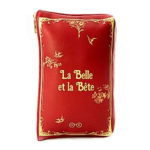 Well Read Beauty and the Beast Book Themed Clutch Purse for Book Lovers - Ideal Literary Gifts for Book Club, Readers, Authors & Bookworms - Clutch Wallet for Women