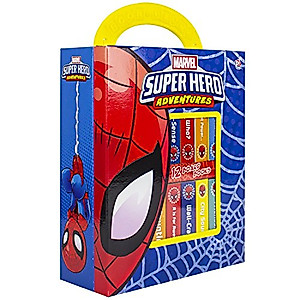 Marvel - Spider-man Super Hero Adventures - My First Library Board Book Block 12-Book Set - First Words, Colors, Numbers, and More! - Includes Characters from Avengers Endgame - PI Kids