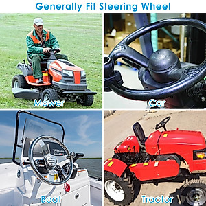 Amarine Made Aisi 316 Stainless Steel Marine Sport Boat Steering Wheel Knob with Plastic Cap, Maneuvering Knob - L