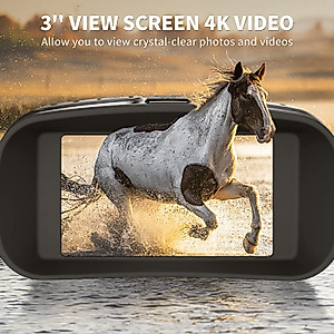 Night Vision Binoculars - Night Vision Goggles for Adults, 3'' Digital Infrared Night Vision can Save Photo and Video with 32GB Memory Card & Rechargeable Lithium Battery