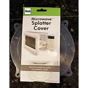 Handy Housewares 10" Round Vented Microwave Splatter Guard Food Bowl Cover - Helps Keep Your Microwave Clean (1-pack)