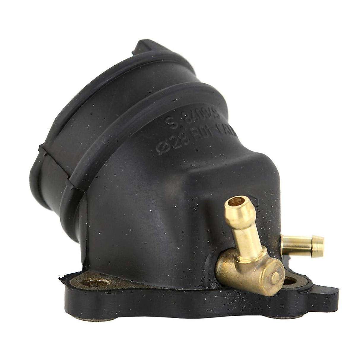 B016579 OEM Rubber Carburetor Inlet INTAKE MANIFOLD with Two Vacuum Connections for VESPA GT GT L GTS GTV, PIAGGIO Beverly X8 X9 XEvo, APRILIA Atlantic 125cc - 250cc OEM# 840949, AP8575043, B016579