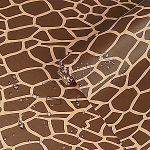 17.7" x 78.7" Brown Geometric Contact Paper Peel and Stick Geometric Wallpaper Decorative Self Adhesive Vinyl Wrap Contact Paper for Cabinets Countertops Furniture Shelves Drawer Liner