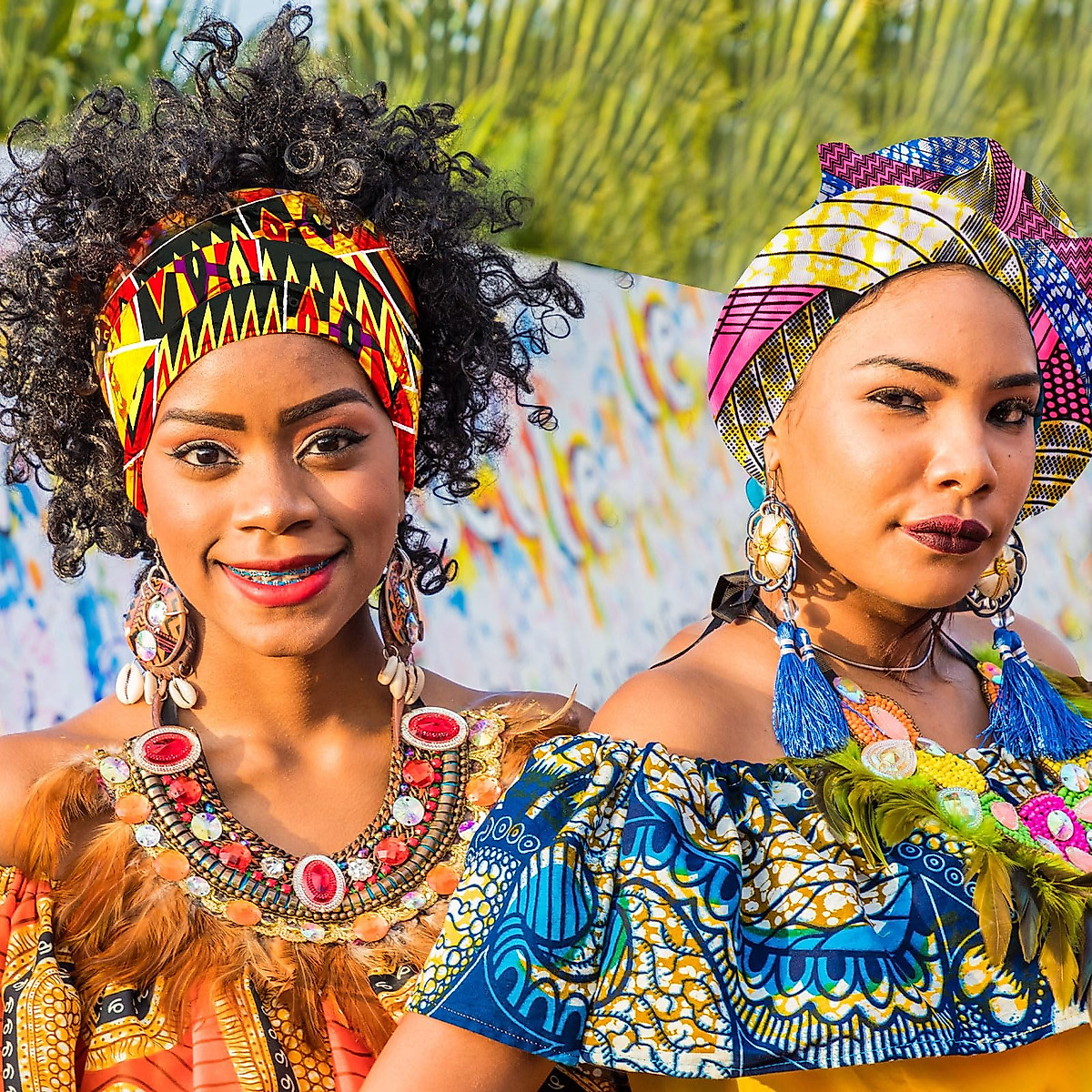 Hahafelt 3 Pcs African Fabric by The Yard African Wax Ankara Print Fabric for Sewing 45'' Wide Total 3 Yards African Cloth for Quilting Crafting DIY Hairband Pillowcase Napkin Face Covering