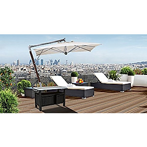 Keter 6131 Grill Beistelltisch (2-türig) Barbecue Side Table, 54 x 123.7 x 90 cm, Brown