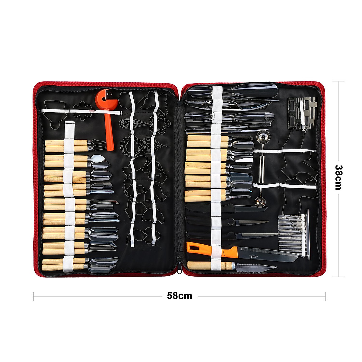 Yosoo 80Pcs Portable Culinary Carving Chiseling Tools Kit Food Vegetable Fruit Garnishing Peeling Cutting Tool Set For Professional Amateur Chef Kitchen Food Carving Art