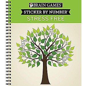 Brain Games - Sticker by Number: Stress Free (28 Images to Sticker)
