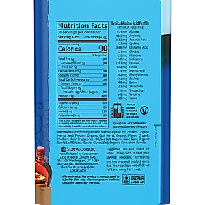 Vegan Organic Protein Powder Plant-based | BCAA Amino Acids Hemp Seed Soy Free Dairy Free Gluten Free Synthetic Free NON-GMO | Maple Toast 30 Servings | Warrior Blend by Sunwarrior