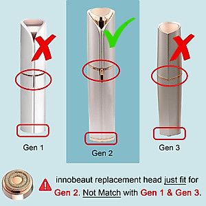 Replacment Heads Generation 2 Double Halo Compatible with Finishing Touch Flawless Gen 2 Facial Hair Removal for Women, 4-pc Pack