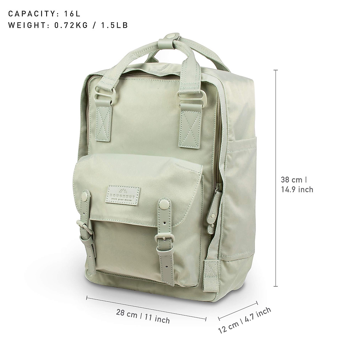 Doughnut Macaroon Nature Pale Series 16L Travel School Ladies College Girls Lightweight Commuter Casual Daypacks Bag Backpack (Soft Sunrise)