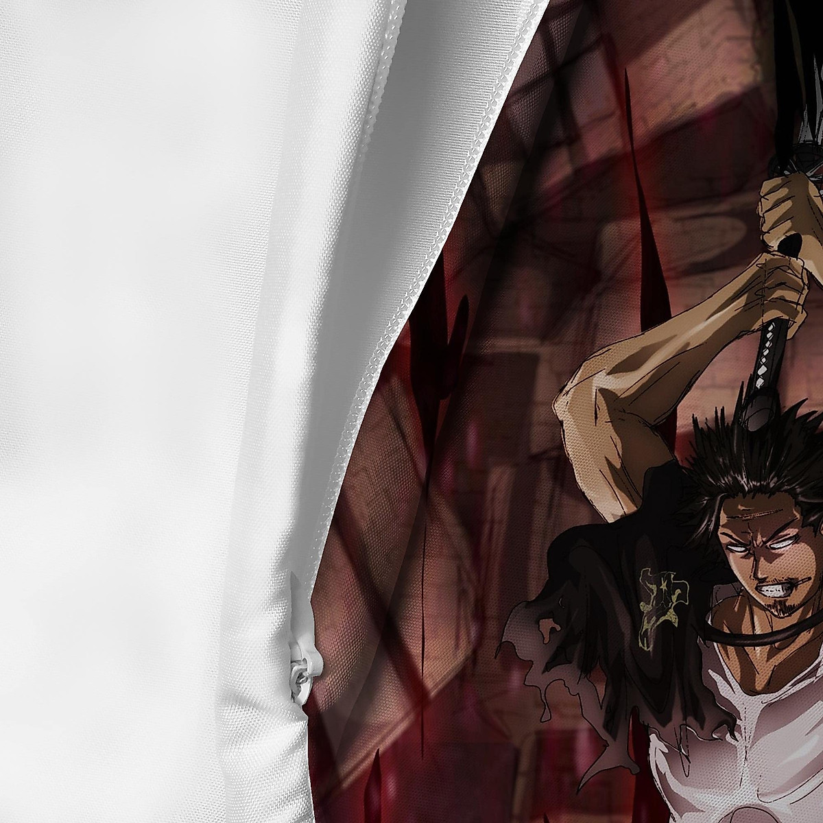 MARRKT Dark Clover Asta Anime Duvet Cover Set, 100% Microfiber Bedding Sets, 3 Pieces Ultra Soft Skin-Friendly Comforter Cover Set (1 DuvetCover+2 Pillowcase) (08,Full 80x90inch)