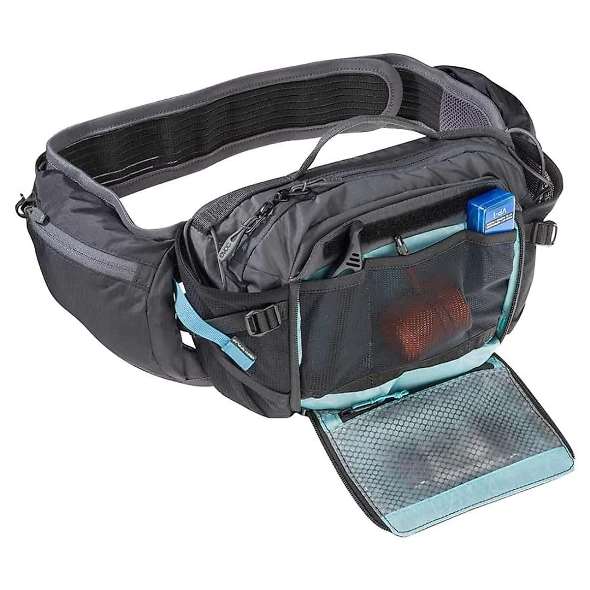 Evoc, Hip Pack Pro, Hydration Bag, Volume: 3L, Bladder: Not inlcuded, Black/Carbon Grey
