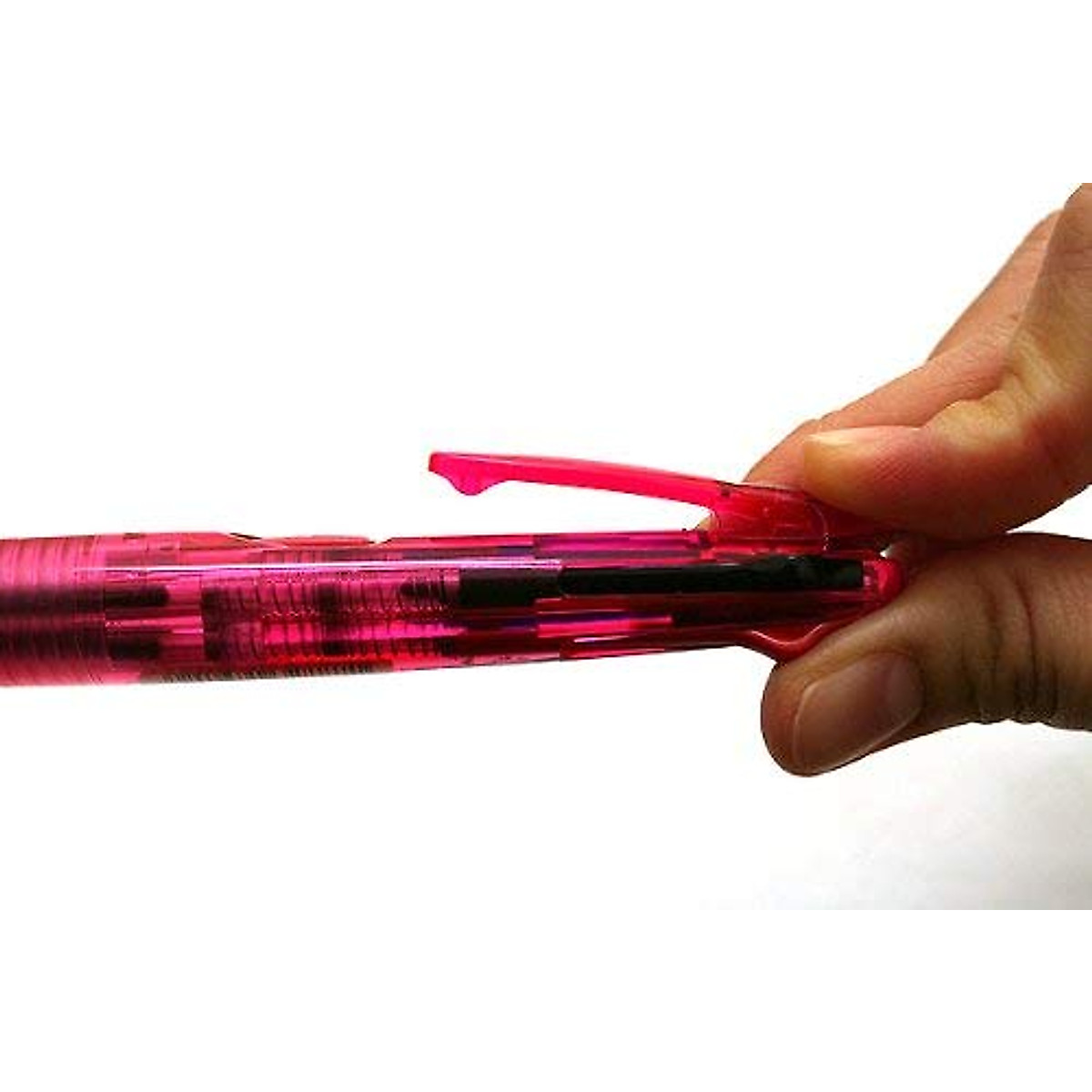 ZEBRA Clip-On G Series 4 Color Ballpoint Multi Pen - 0.7 mm - Pink Body (B4A3-P)