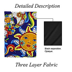 ZHONGJI Garden Flag Yard Flag Mexican Talavera Cute Pattern Blue Vertical Double Sided Design Seasons Holidays Yard Outdoor Polyester 12x18 Inch