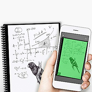 Rocketbook Holiday Bundle - 2 Smart Reusable Notebook Set with 1 Lined & 1 Dot Grid Notebook, 2 Pilot Frixion Pens & 2 Microfiber Cloths - Infinity Black Cover, Letter Size (8.5" x 11") (EVR-L-K-BND)
