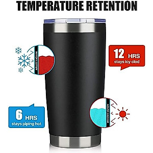 Rambler 20 oz. Stainless Steel Vacuum Insulated Tumbler w/MagSlider Lid there are two layers, Reusable Travel Drinking Mug Cup Hot and Cold Tea Coffee Ice beer for Car Office Desk Home (BLUE)