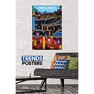Trends International Minecraft - Worldly Wall Poster, 22.375" x 34", Unframed Version
