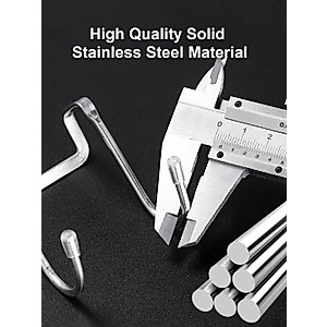 jixik 2pcs Over Door Hook, Double S-Shaped Hook Holder Hanger 7.3cm/2.9in Stainless Steel Free Punching Heavy Duty Door Back Hanging Hook for Towel Cloth Bag for Kitchen (Silver)
