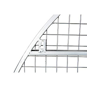 Creative Co-Op Round Metal Décor with 4 Shelves & Wire Back Wall Shelves, Silver