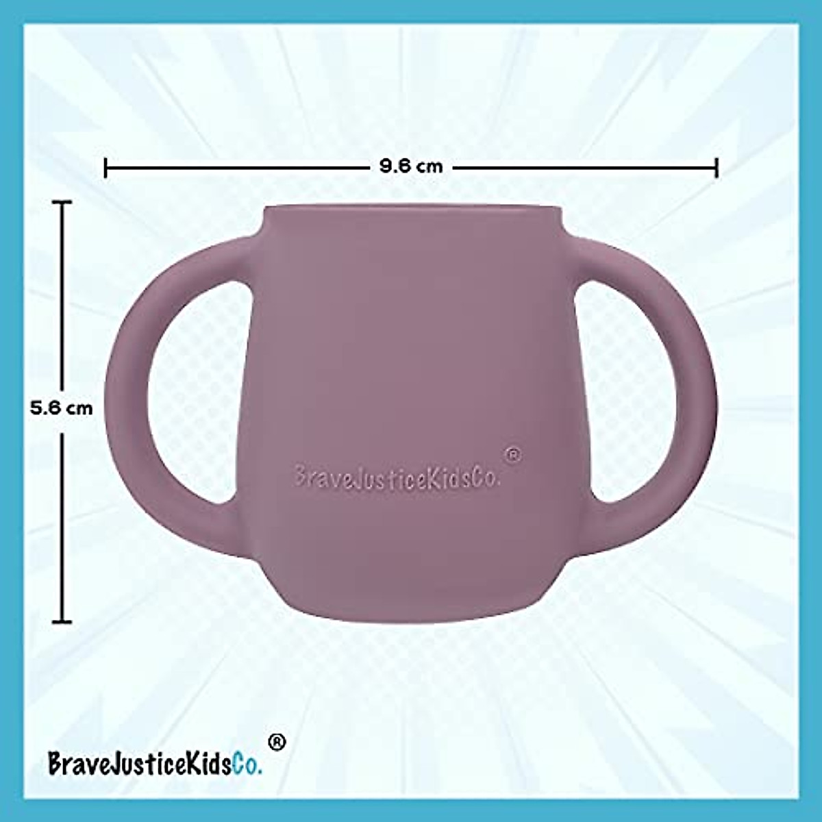 BraveJusticeKidsCo. | Teenie Tiny™ Silicone Developmental Baby-Led Weaning Drinking Cups (2 pack) (Mauve)