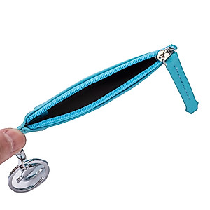 Zip ID Case Card Holder for Women Lanyard Pouch Coin Purse Wallets Purse with Id Window Key Chain