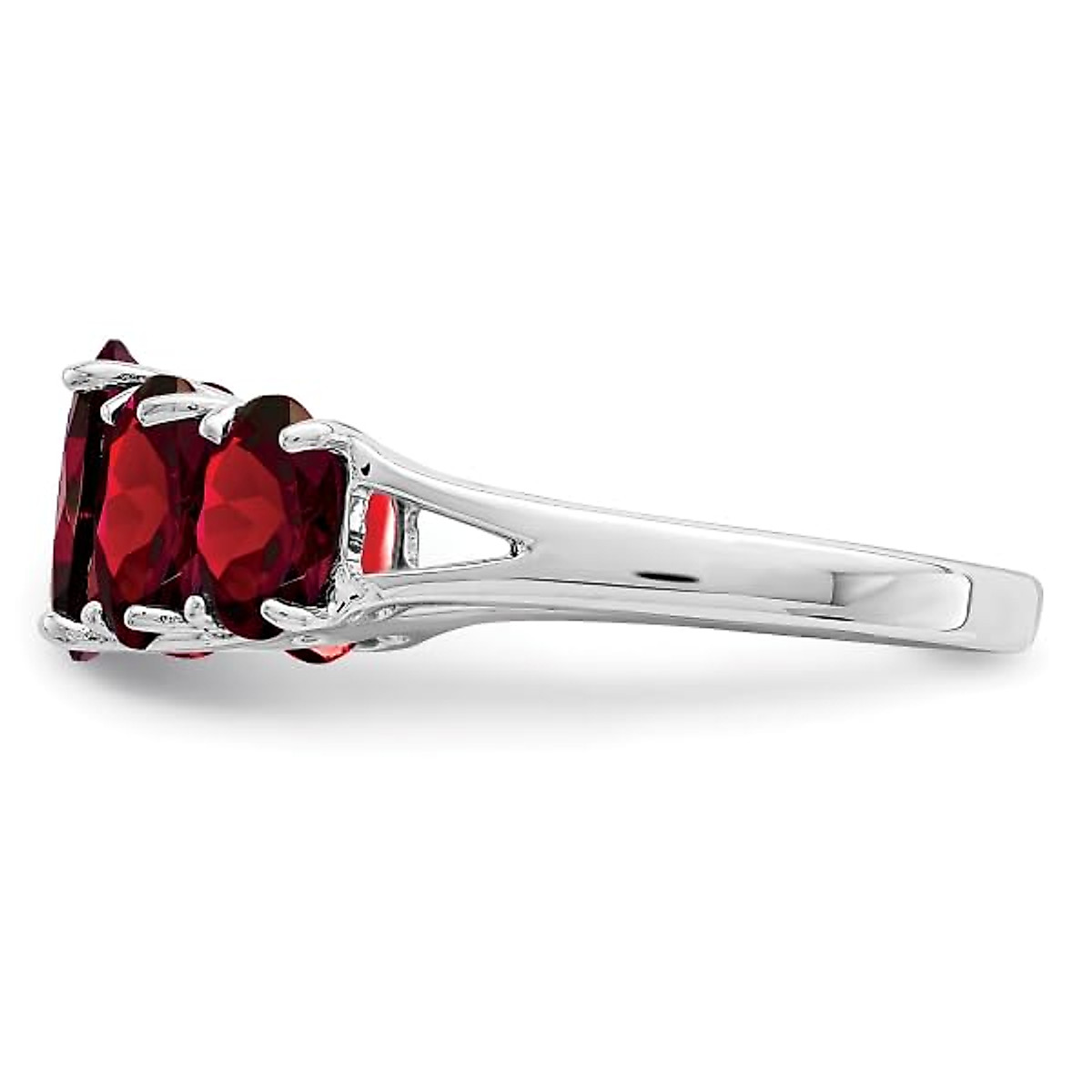 IceCarats 925 Sterling Silver Red Garnet Ring Gemstone Band Size 8