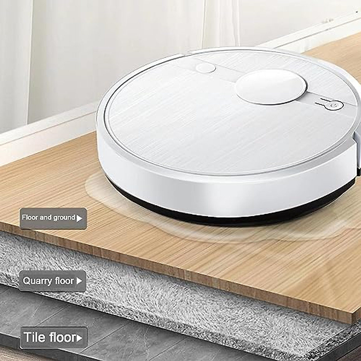 BARASH Household Robotic Vacuums, Robotic Vacuum Cleaner, Wet Sweeping Cleaner Robotic Vacuum, Mopping Robot, Mini Floor Vacuum Robot, Marble Tile Sweeper for Daily Home Cleaning, Bathroom, Bedroom