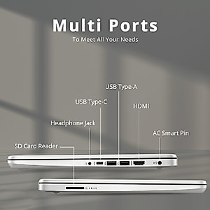 HP 14" FHD BrightView Laptop, Intel Core i3-1125G4, 8GB RAM, 256GB PCIe SSD, Intel UHD Graphics, HD Webcam, Wi-Fi 5, Bluetooth, Sliver, Win 11, 32GB USB Card