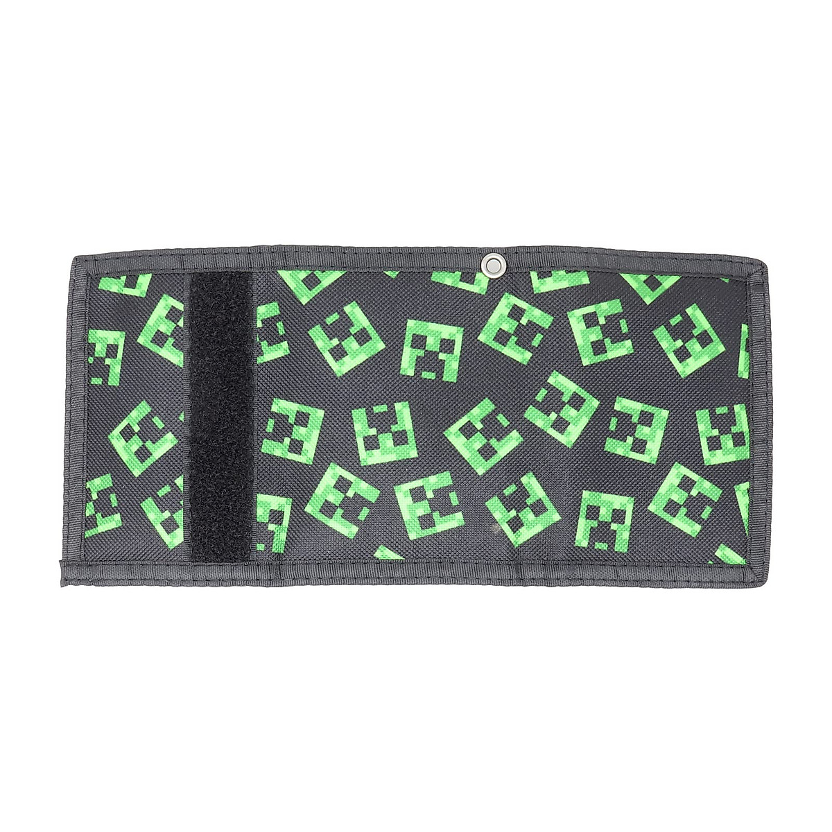 Minecraft Creeper Pattern Nylon Tri-Fold Wallet Multi-Colored Licensed