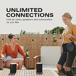 Rocksteady Stadium Portable Bluetooth Speakers - Up to 100 Foot Range - Up to 30 Hour Battery Life | 2 Speakers