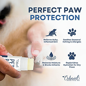 Dog Paw Pad Balm – Natural Pet Paw Balm Stick for Dry, Itchy, Cracked Irritated Skin – Paw Protector Moisturizes & Soothes Paws, Nose, Elbows – Lick Safe Itchy Skin Relief for Dogs, Cats, Made in USA