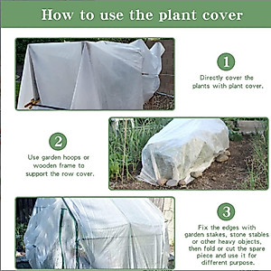 Plant Covers Freeze Protection, 1.2oz 10x30FT Frost Cloth Plant Freeze Protection, Plant Frost Blankets Covers for Outdoor Plants for Winter Cold Weather, Floating Row Cover for Vegetables